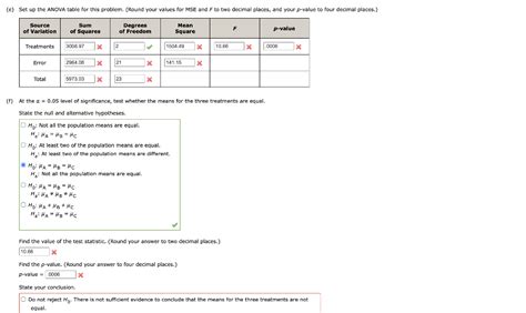 Solved A Compute The Sum Of Squares Between Treatments Chegg
