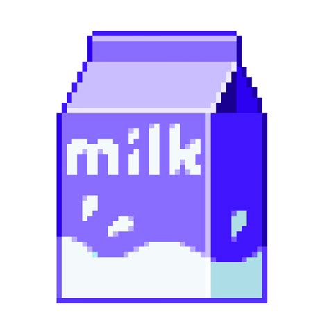 An Bit Retro Styled Pixel Art Illustration Of Purple Milk Png