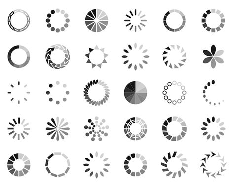 Premium Vector Loading Circle Bar Icon Collection Buffer Loader Or