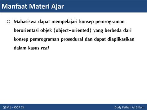 Object Oriented Programming Introduction Ppt