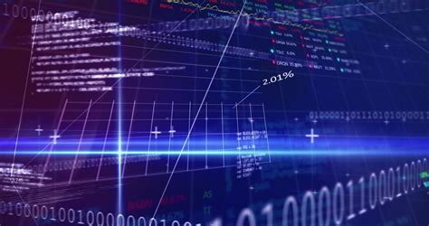 Digital Stock Market Data Streams With Binary Code And Graphs Free