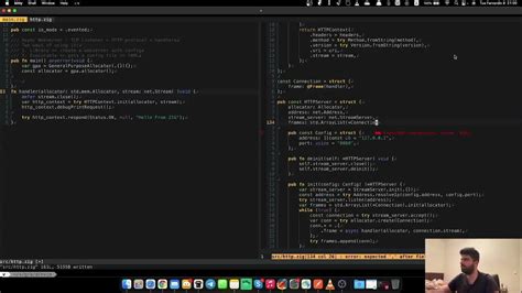 ⚡ live coding a web server in zig ⚡ 03 youtube