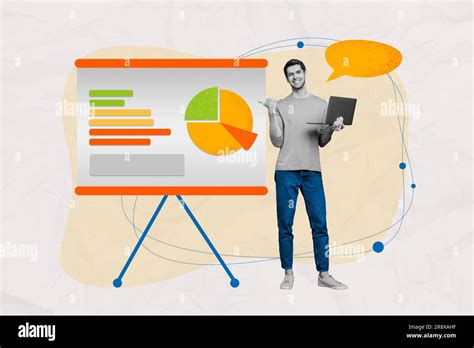 Collage Picture Of Positive Black White Colors Guy Hold Netbook Dialogue Bubble Point Finger