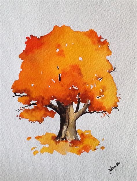 Simple Watercolor Paintings Of Trees