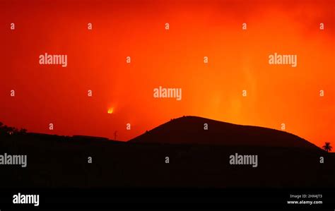This Photo Shows The Volcano Cumbre Vieja And It Was Taken In The