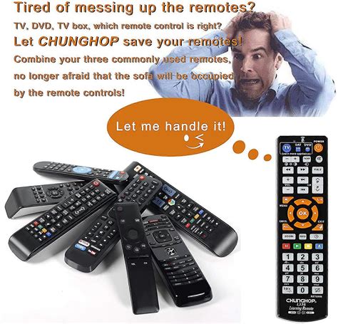 Universal Chunghop L336 Remote Control With Learning Function Copy Tv