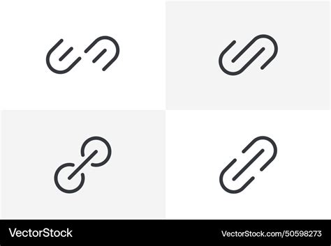 Url Link Icon Set Hyperlink Chain Website Vector Image