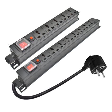 Power Distribution Unit Power Strip Overload Protection 2 24 Ways Universal Outlets Eu Plug 2m