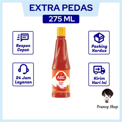 Sambal Botol Abc Extra Pedas 275 Ml Lazada Indonesia