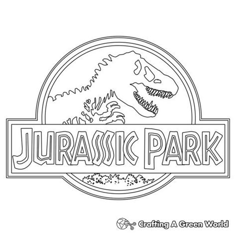 Jurassic Park Logo Coloring Pages Free And Printable