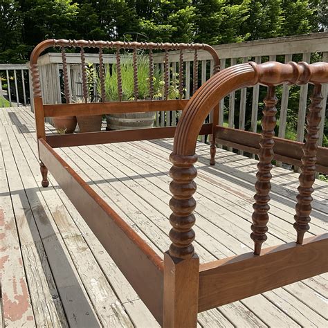 Antique Jenny Lind Bed Full Size Spindle Spool Bed By Woodentasselhome