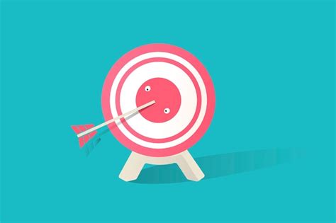 Free Vector Illustration Of Dart Board Icon On Blue Background