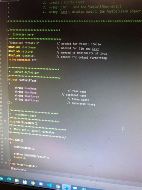 Solved Struct Assignmento2a 1 Start With Your Struct01a