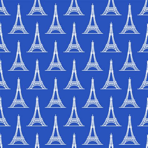 Vector Illustration Seamless Eiffel Tower Pattern 4513393 Vector Art