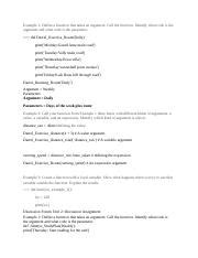 Functions Docx Example Define A Function That Takes An Argument Call The Function
