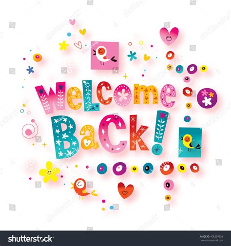 Welcome Back Greeting Card Stock Illustration 406234258 Shutterstock