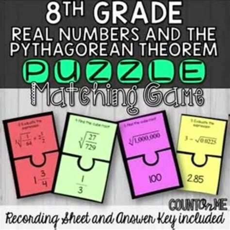 Real Numbers And The Pythagorean Theorem Matching Game By Thriving Teacher Inc