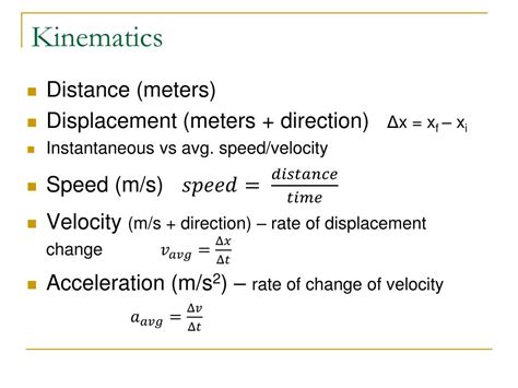 PPT Kinematics PowerPoint Presentation Free Download ID 5684171
