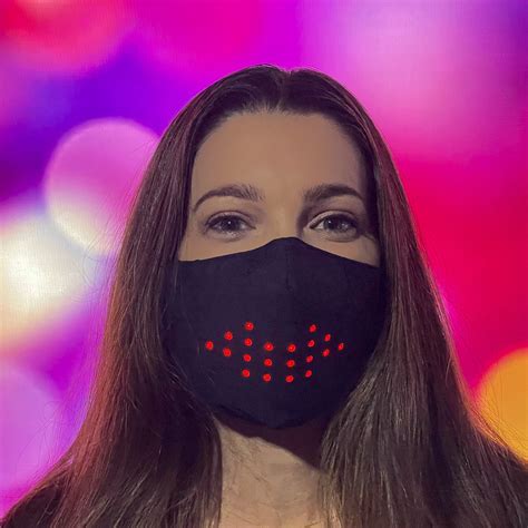 Sound Reactive Led Face Mask Mouth Moves As You Talk Glowy Zoey