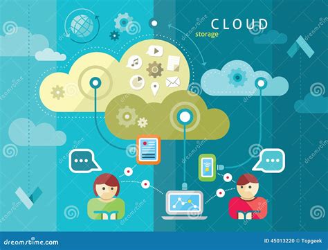 Cloud Computing Internet Concept Stock Vector Illustration Of Connection Data 45013220