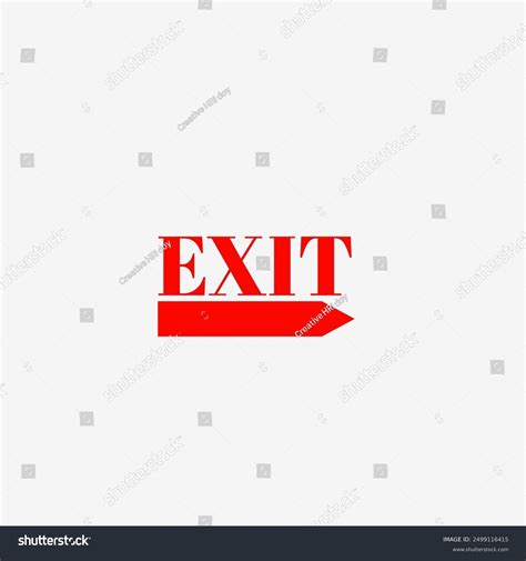 Exit Directions Exit Icon Exit Door Stock Photo Shutterstock