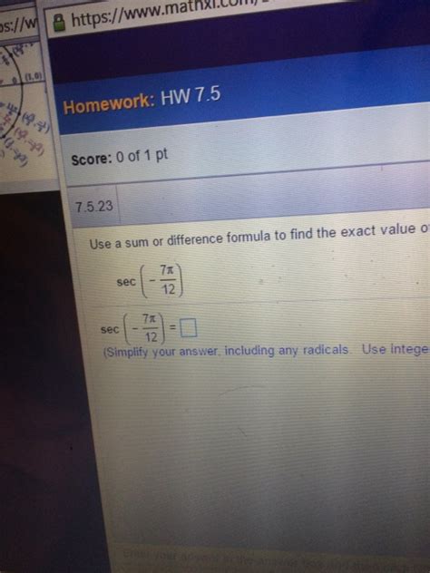 Solved Use A Sum Or Difference Formula To Find The Exact