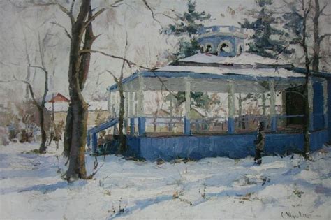 С Жуковский «Усадьба зимой Беседка 1910 Художники Краска Картины