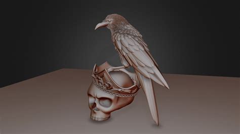 Skull And Crow Npr Shader Download Free 3d Model By Szyszz 9f48237 Sketchfab