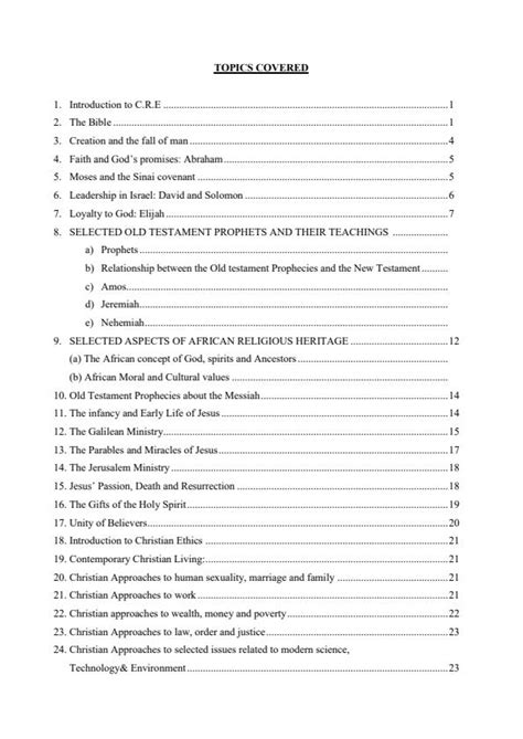 Cre Topical Questions And Answers For Form 1 To Form 4 8994