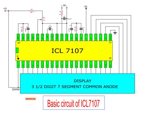 Icl7107 Ammeter Circuit Diagram Icl7107 Icl7106 Digital Le