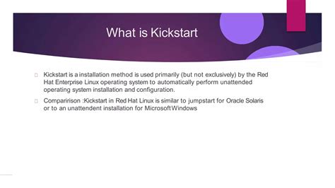 Linux Kickstart Ppt