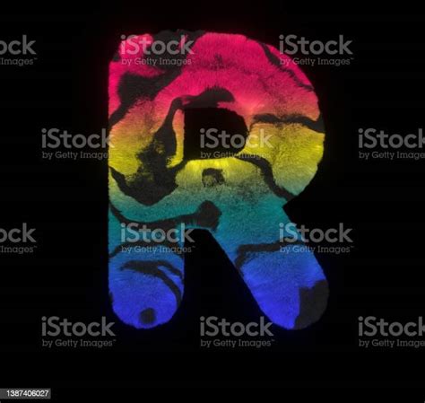 모피 다채로운 호랑이 글꼴 편지 R 0명에 대한 스톡 사진 및 기타 이미지 0명 3차원 형태 검은색 Istock