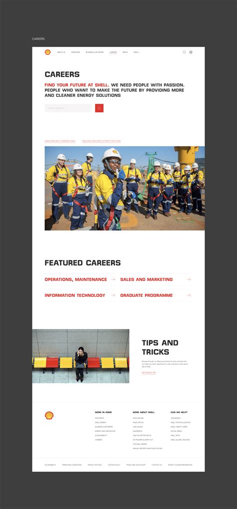 Shell — Corporate Site On Behance