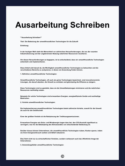 Ausarbeitung Schreiben