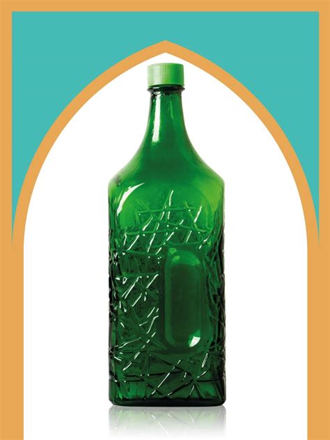 بطری بازار بطری شیشه‌ای سبز جام سایز 1 با درب پلاستیکی 4 لیتری