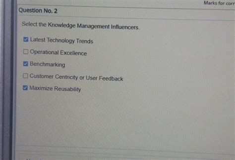 Marks For Corr Question No Select The StudyX