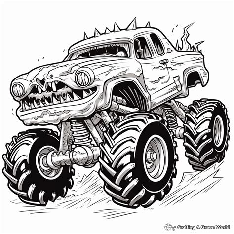 Monster Truck Coloring Pages Free And Printable