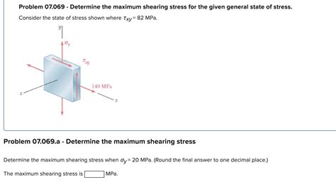 Solved Problem 07069 Determine The Maximum Shearing
