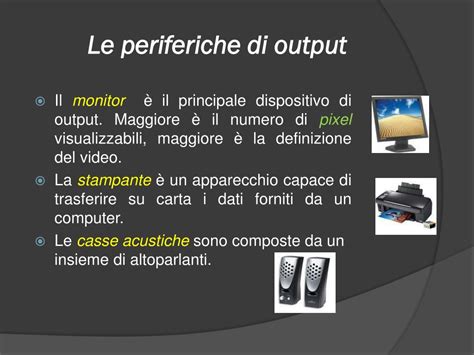 Cosa Sono Le Periferiche Di Output A Cosa Servono E Quali Tipi Ci Sono