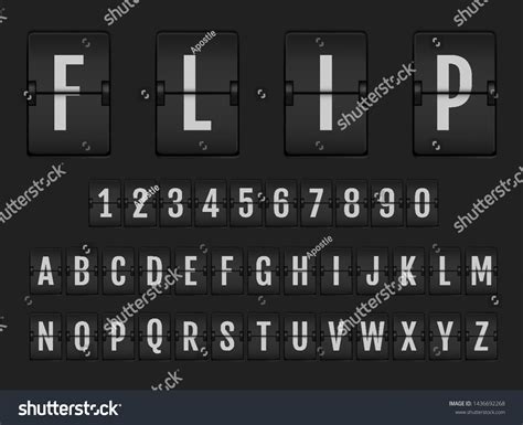 Flip Countdown Digital Calendar Clock Numbers Stock Vector Royalty Free 1436692268 Shutterstock
