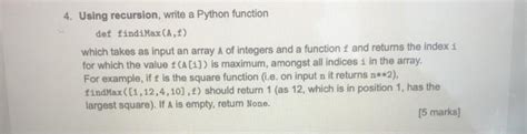 Solved 4 Using Recursion Write A Python Function Def