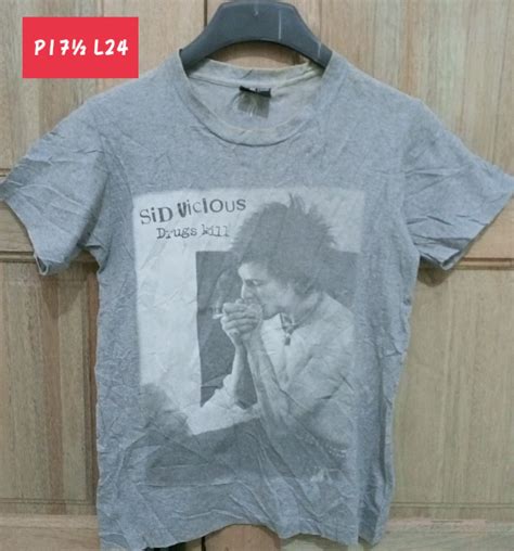 Vtg Sex Pistols Sid Vicious Drugs Kill Mens Fashion Tops And Sets Tshirts And Polo Shirts On