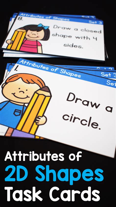Defining Attributes Of Shapes First Grade Task Cards 1 G A 1 Task Cards First Grade