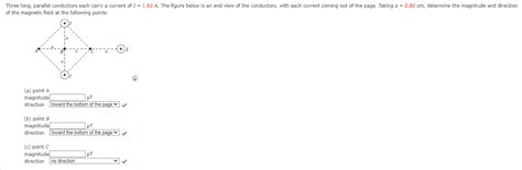 Solved Three Long Parallel Conductors Each Carry A Current