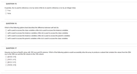 Solved In Pandas Iloc Is Used To Reference A Row By Name