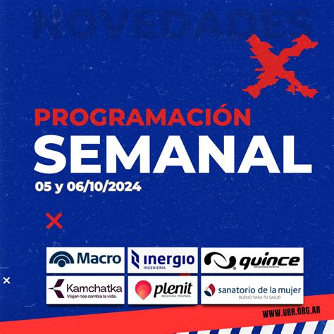 ProgramaciÓn Semanal Los Partidos Que Se Vienen Unión De Rugby De Rosario