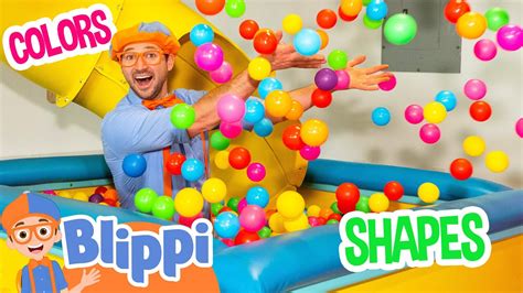 Blippi Learns Shapes At Ball N Bounce Indoor Playground Educational