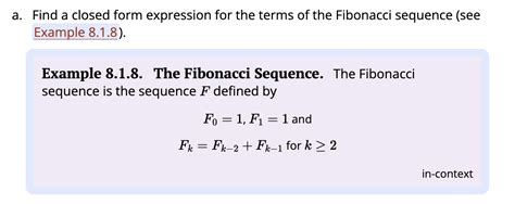 Solved Find A Closed Form Expression For The Terms Of The