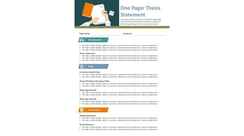 One Pager Thesis Statement PowerPoint Template PPT Template