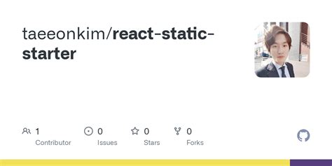 Github Taeeonkim React Static Starter
